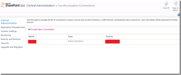 Connections disappear in Synchronization Connections in SharePoint 2010 User Profile Import ...